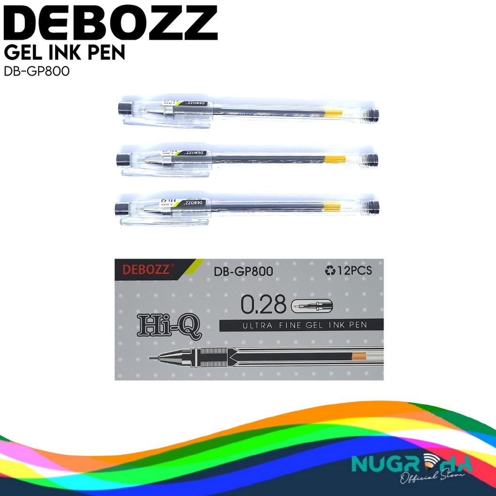 Jual PULPEN BALLPOINT PENA GEL INK 0.28 DEBOZZ DB-GP800 | Shopee Indonesia