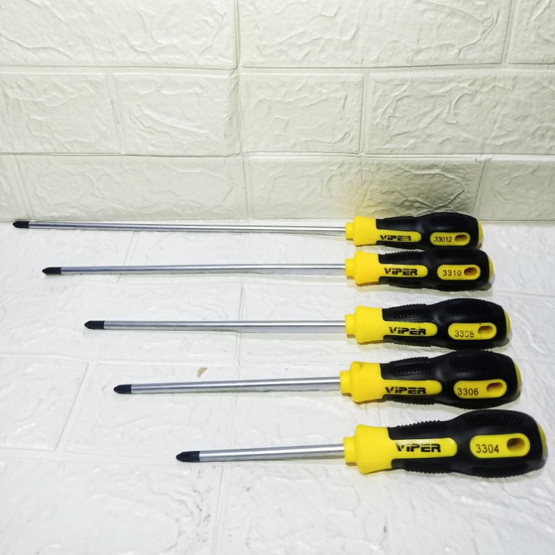 Jual Obeng Plus Gagang Besar Panjang 4" 5" 6" 8" 10" 12" VIPER | Shopee ...