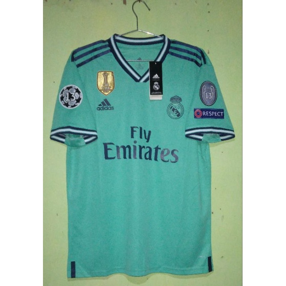Jual Jersey Real Madrid 3rd 2019 Full Patch UCL | Shopee Indonesia