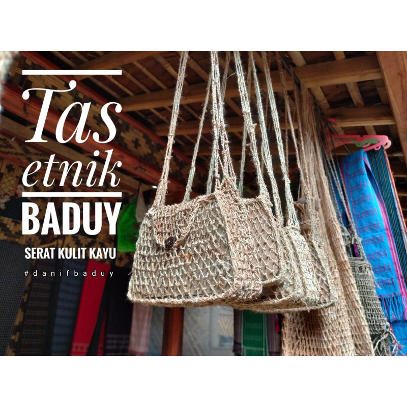 Jual Tas etnik baduy bentuk kotak unik serat kulit kayu (tas koja tas ...