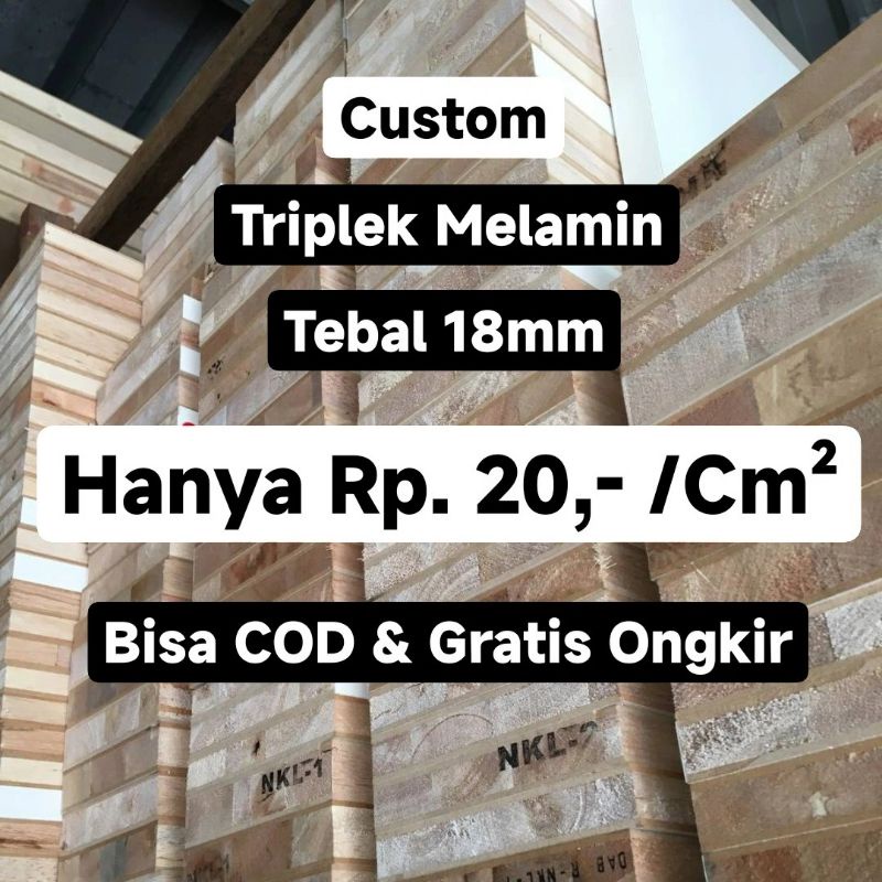 Jual Triplek Tebal 18mm Melamin Custom Ukuran Tebal | Shopee Indonesia