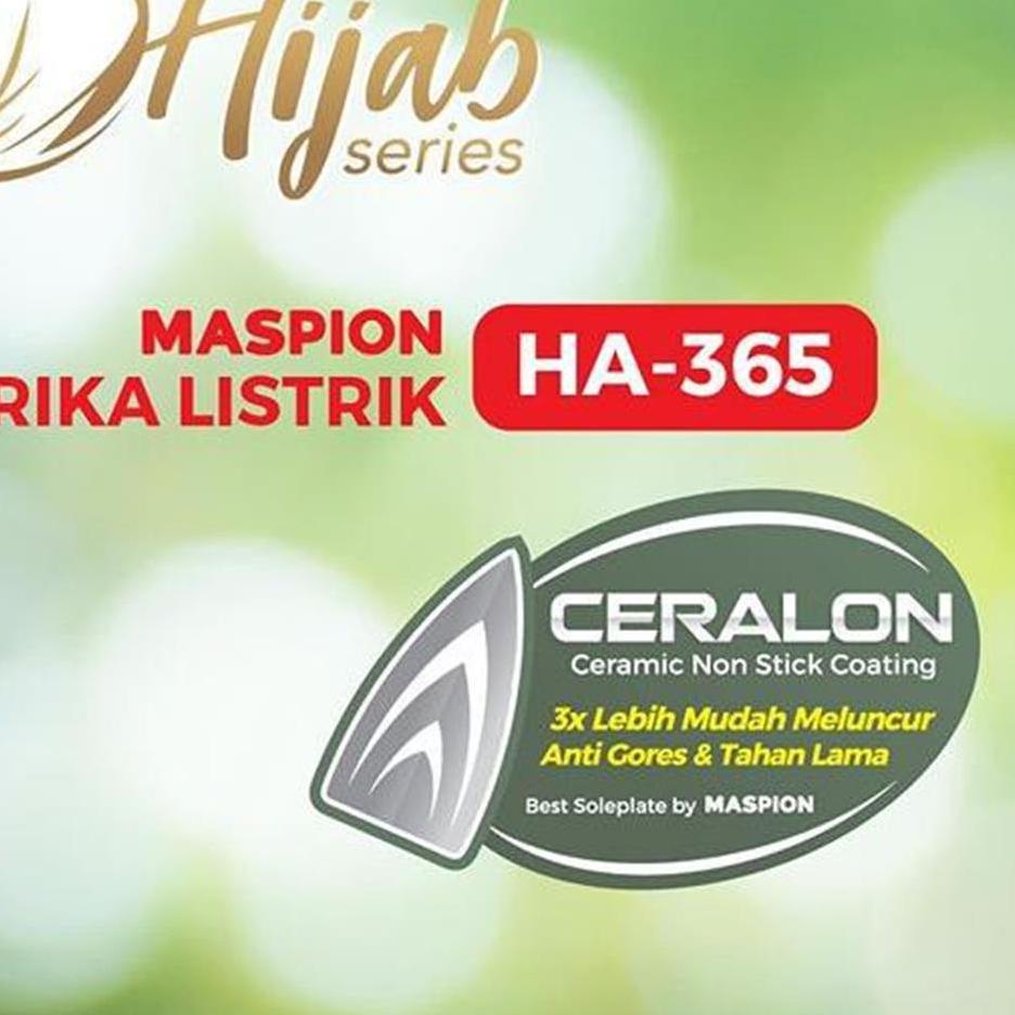 Jual Kualitas Premium SETRIKA MASPION HA365 / HA-365 / HA 365 [350 WATT / DRY IRON / HIJAB ...