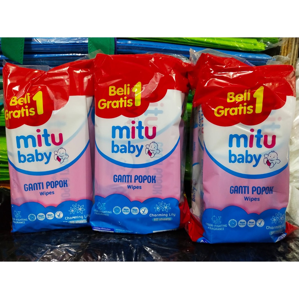 Jual MITU BABY DAN PASEO GANTI POPOK (50 SHEETS) DAN MITU BABY FRESH ...