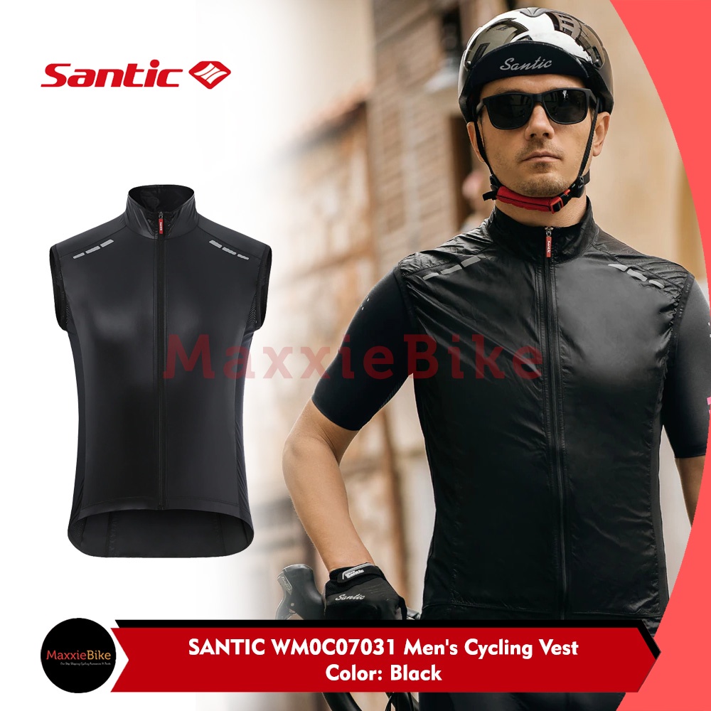 Jual SANTIC WM0C07031 Jaket Rompi Sepeda Men Cycling Vest Jacket ...