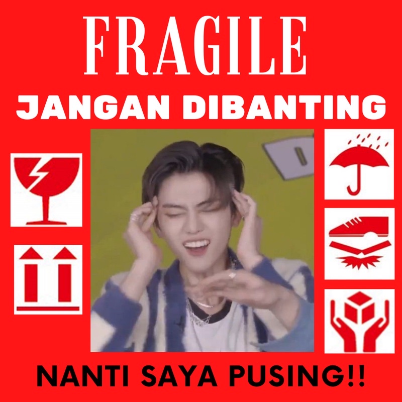 Jual STICKER LABEL FRAGILE KPOP PAKET KOREA LUCU NCT 127 DREAM WAYV SM ...