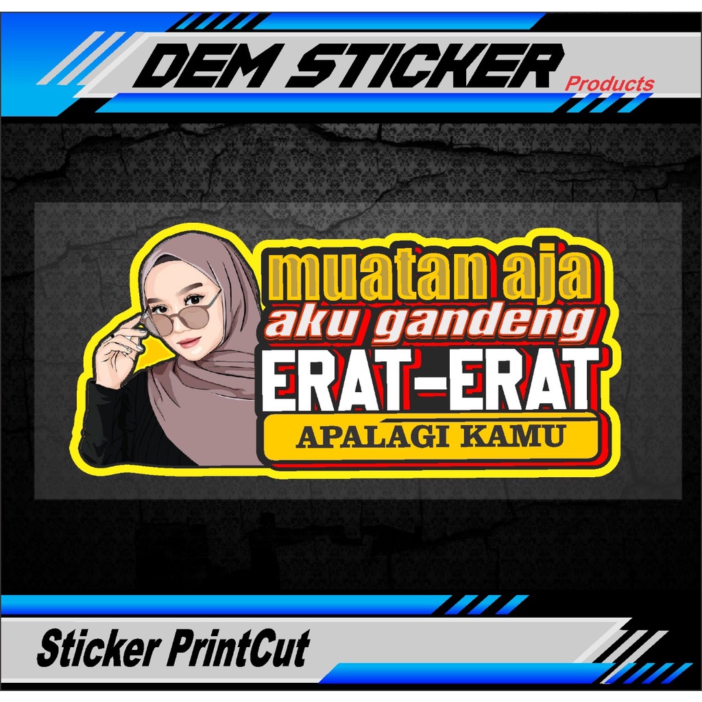 Jual Stiker Printing kata - kata hologram kata-kata lucu kata-kata ...
