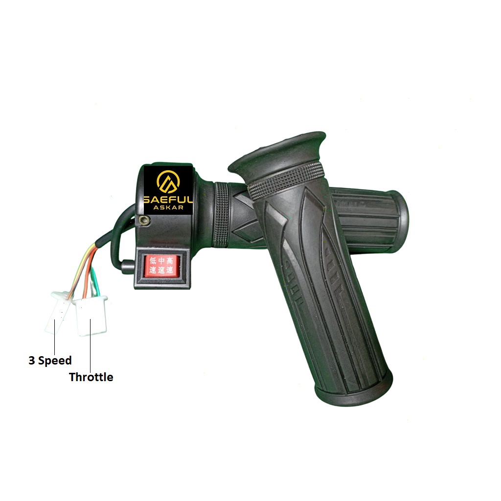 Jual Throttle grip GAS HANDLE 3 SPEED-Spare Part Sepeda Listrik - Hitam ...