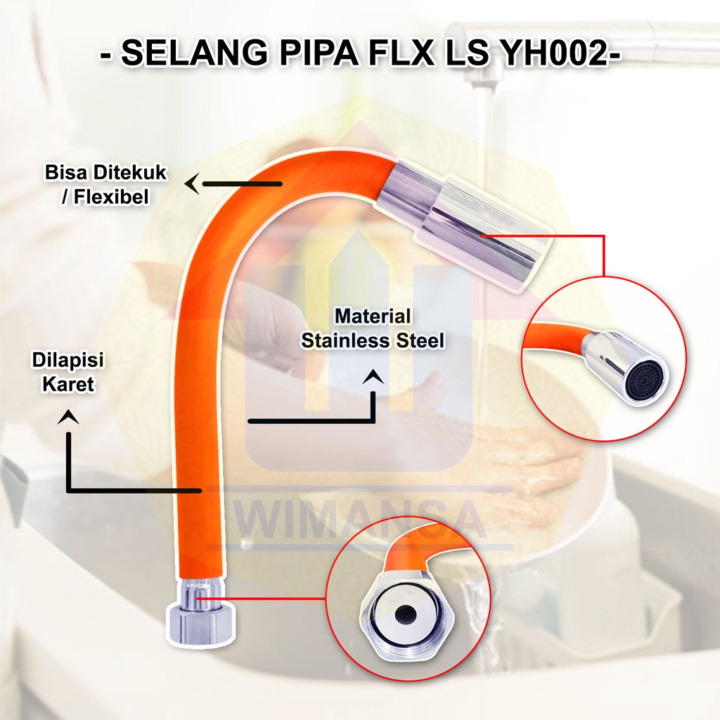 Jual SELANG PIPA FLEXIBEL LS YH002 - SAMBUNGAN KERAN - SAMBUNGAN PIPA ...