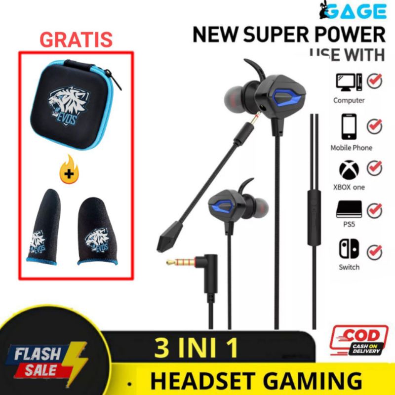 Jual FREE BOX SARUNG GAME - HEADSET EARPHONE HEADPHONE GAMING WITH MIC ...
