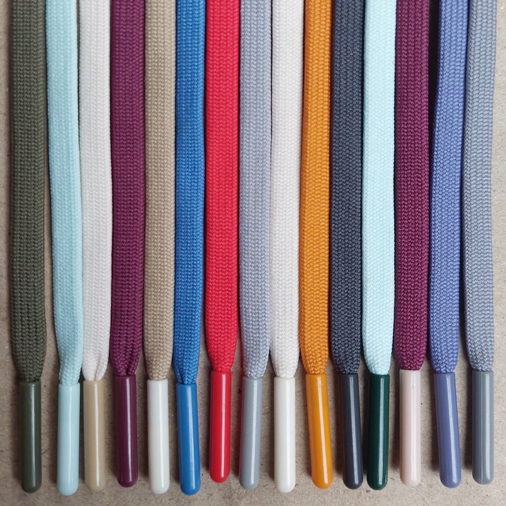 Jual Tali Sepatu Tali Celana Premium Polyester Flat Aglet Plastik ...