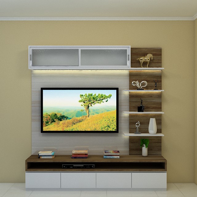 Jual backdrop tv minimalis modern hpl custom | Shopee Indonesia