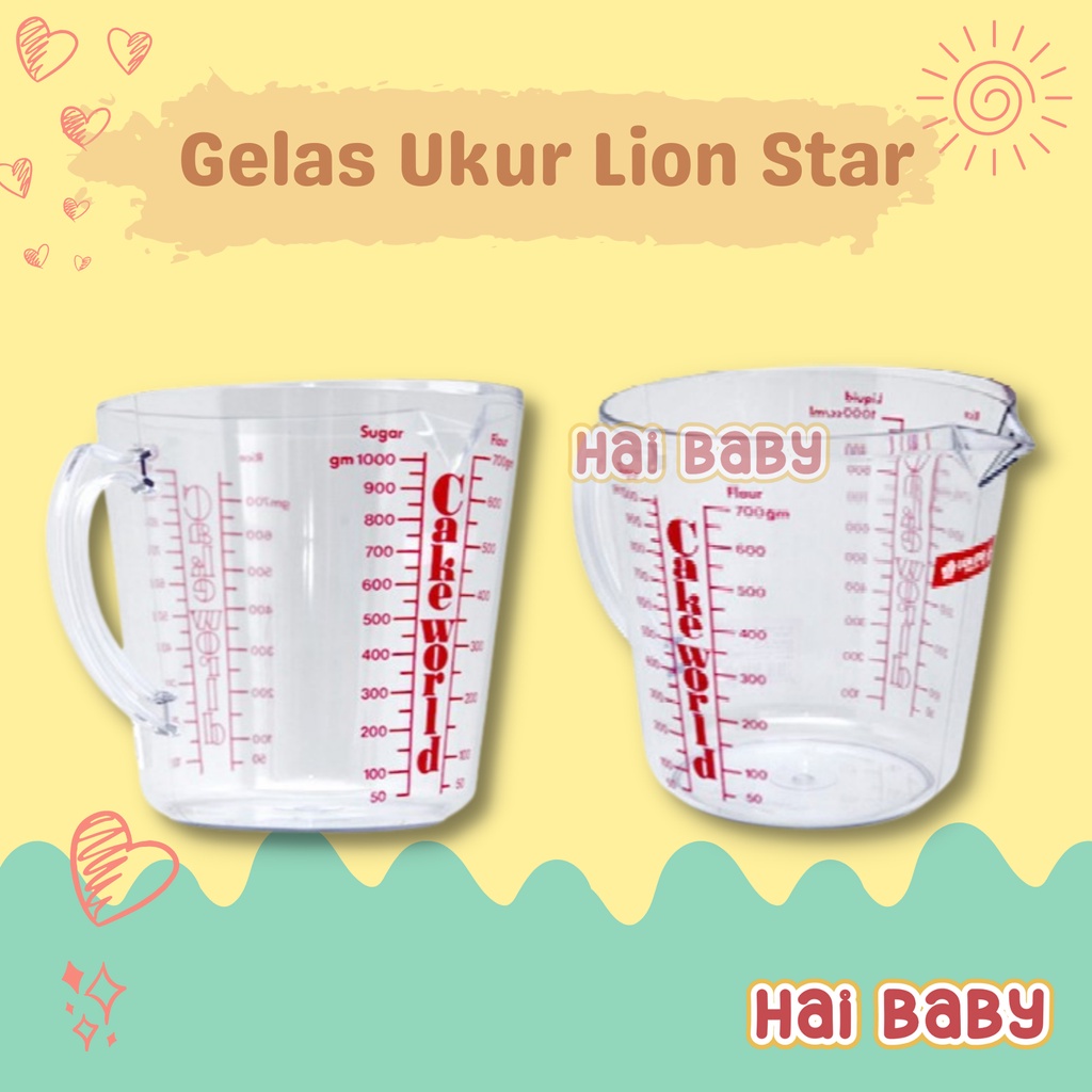 Jual GELAS TAKAR LION STAR / GELAS UKUR / MEASURING CUP | Shopee Indonesia