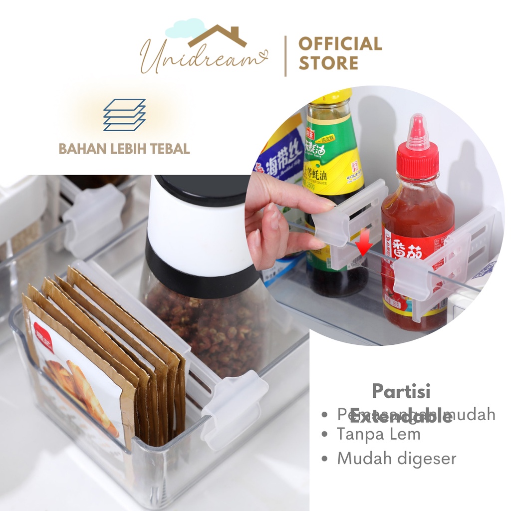 Jual Unidream Sekat Extendable Partisi Pintu Kulkas Pemisah Rak ...