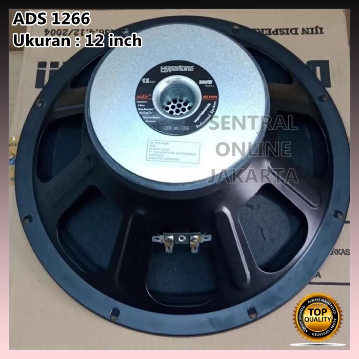 Jual SPEAKER ADS 1266 12 inch FULL RANGE MID LOW PRO 12" ADS 1266 ...