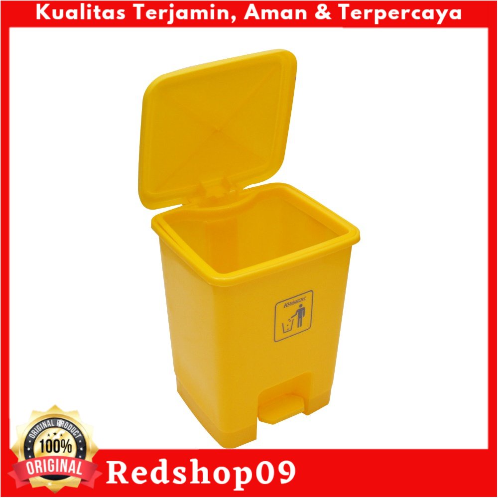 Jual Krisbow 15 Ltr Tempat Sampah Outdoor Pedal Plastik - Kuning | Shopee Indonesia