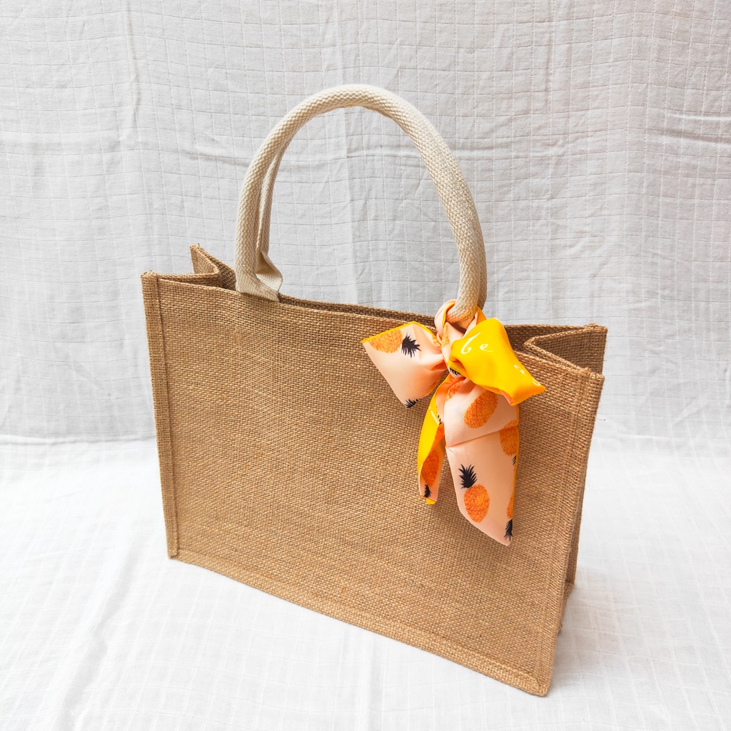 Jual Jute Bag Tas Goni Tote Bag Waterproof Burlap Bag Laminasi Hampers ...