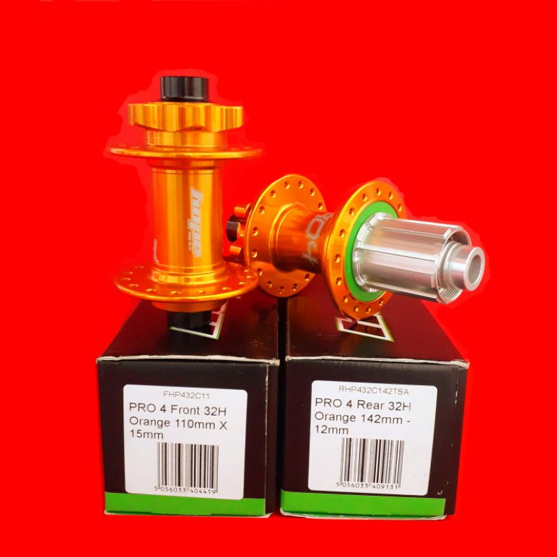 Jual HOPE PRO 4 HUB FREE HUB ORANGE - FRONT HUB 15X110MM REAR HUB ...