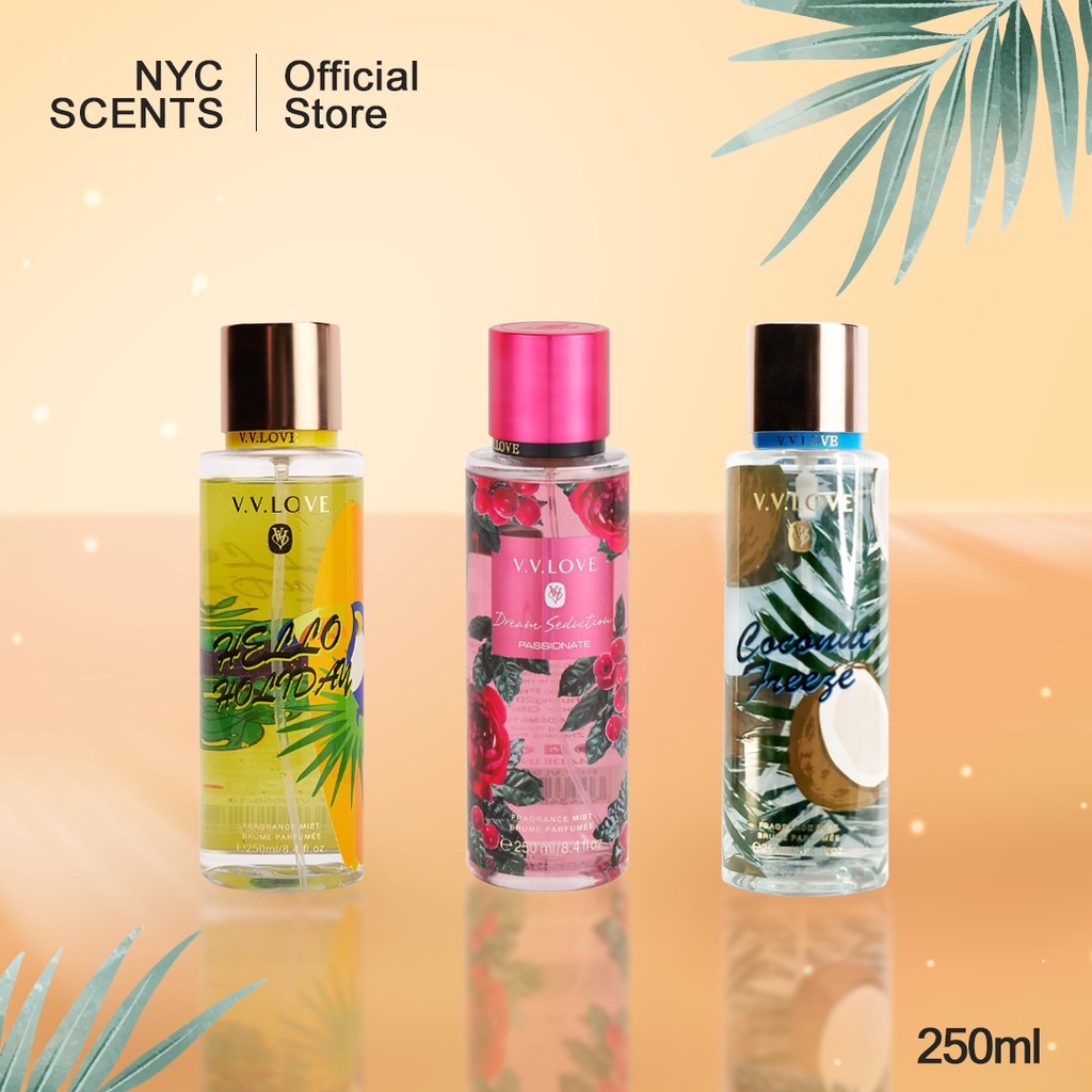 Jual Body Mist Wanita Tahan Lama 250ML v.v Love Hello Holiday/ Dream ...