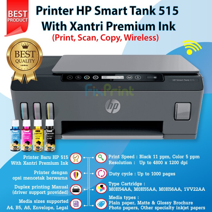 Jual Printer Hp Smart Tank 515 Wireless Print Scan Copy All In One ...