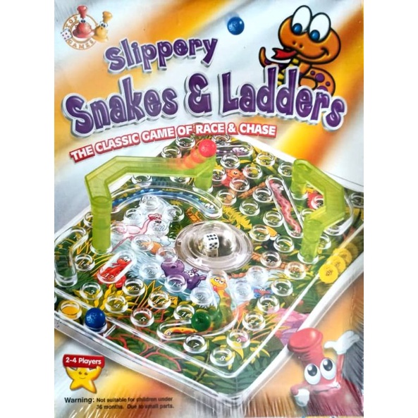 Jual Slippery Snakes & Ladders : The Classic Game of Race & Chase ...