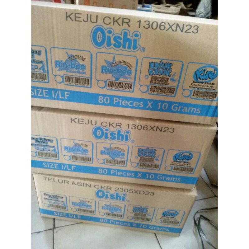 Jual Oishi Rin-Bee Stik Keju / Udang / Pizza 1Dus 8Renceng 10Sachet ...