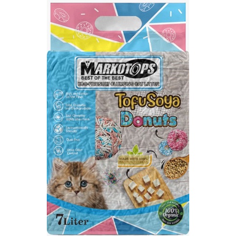 Jual Markotops soya tofu cat litter 7L / pasir tofu markotop pasir tofu ...