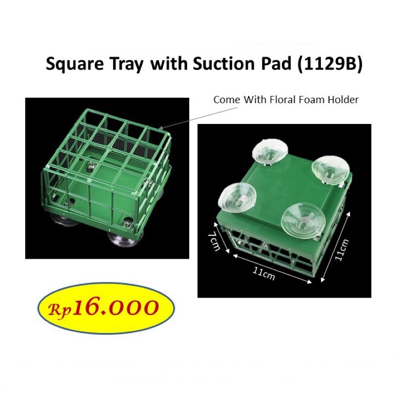 Jual Square Tray With Suction Pad 1129B Tatakan Bunga Meja Tatakan ...