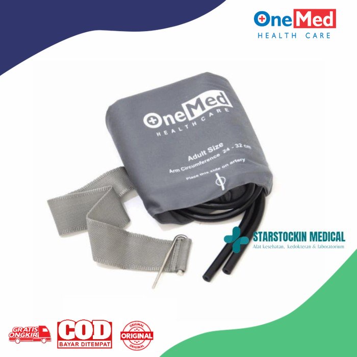 Jual Manset Tensi Dewasa Onemed Manset Tensimeter Cotton Tali Aneroid ...