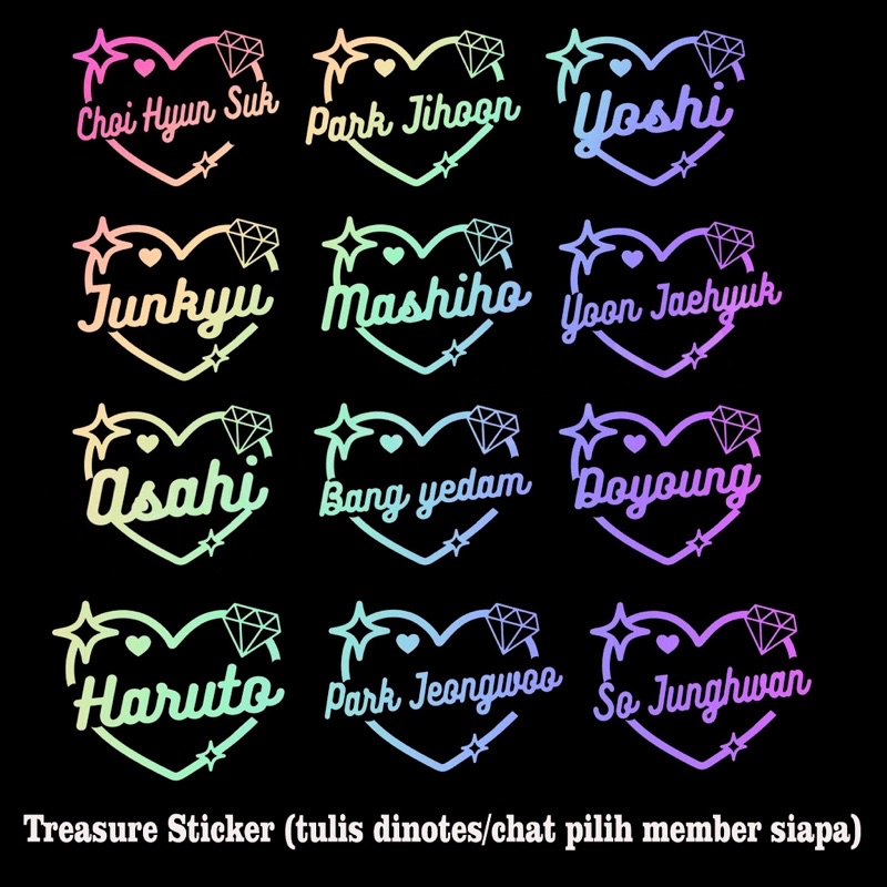 Jual Sticker Treasure kpop Stiker cutting hologram | Shopee Indonesia