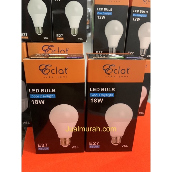 Jual Lampu Bohlam Led bulb eclat 18 watt 18W Putih CDL / kuning ...