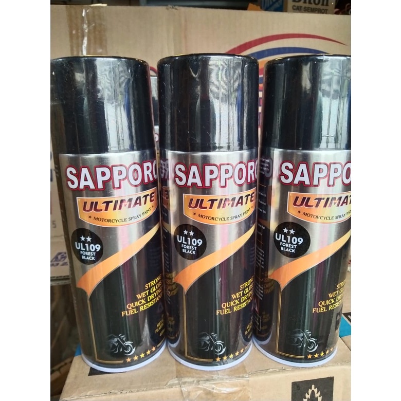 Jual pilok pilox cat semprot sapporo ultimate saporo UL109 forest black ...