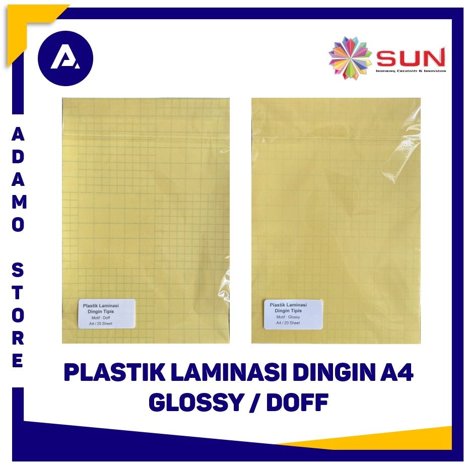 Jual Plastik Kertas Sticker Laminasi Dingin Glossy / Doff A4 140gsm 20 ...