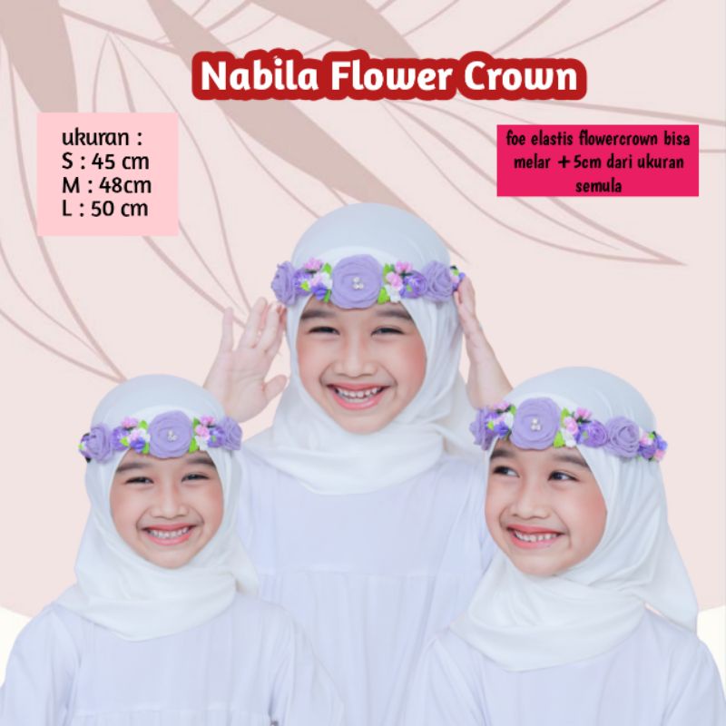 Jual Mahkota Bunga Flower Crown Bandana Anak - Nabila Flowercrown - Bando Bunga Melingkar ...