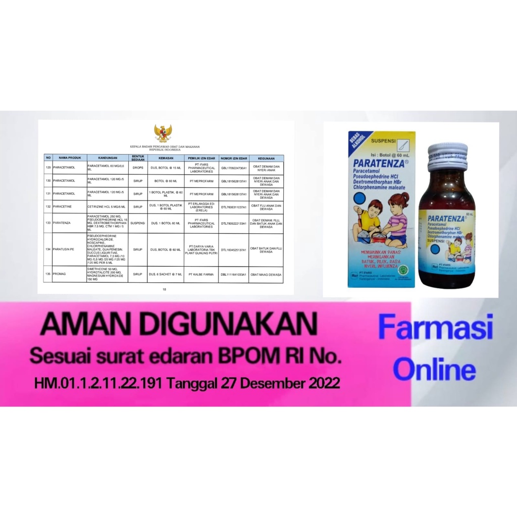 Jual Paratenza Syrup 60 ml | Shopee Indonesia