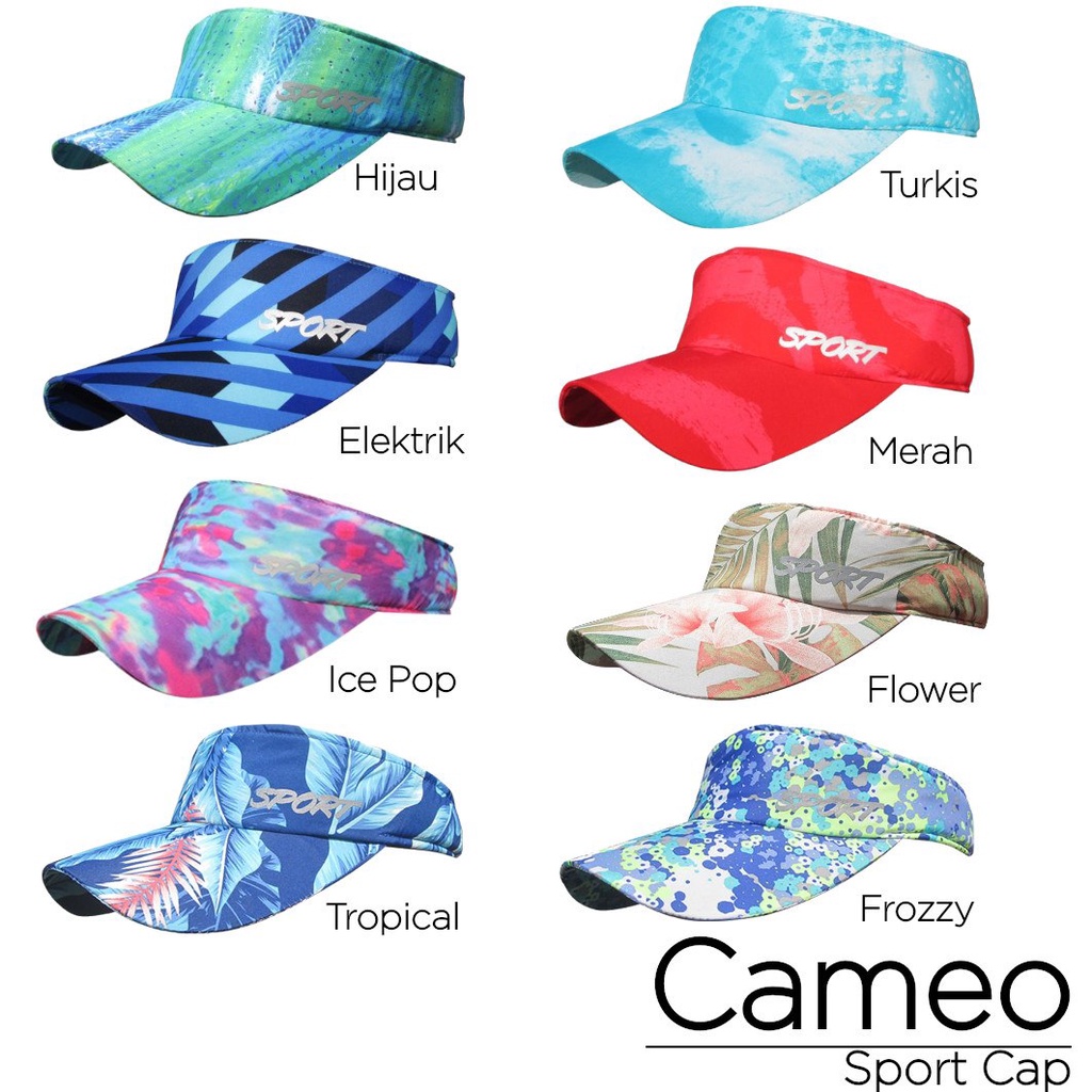 Jual Topi Cameo Sport Cap Topi Olahraga Topi Merah Putih Topi 17 ...