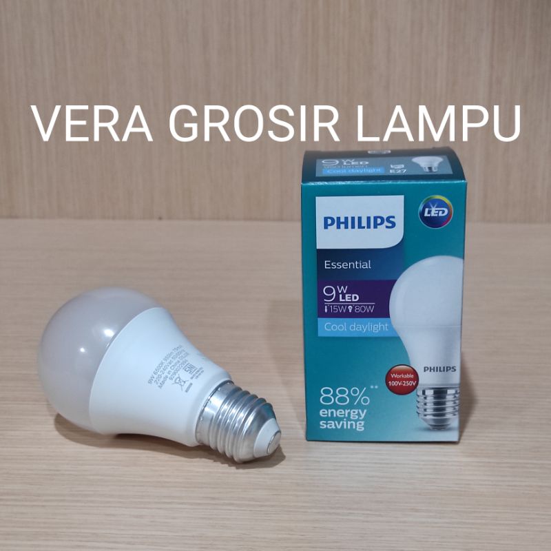 Jual Lampu Philips led bulb Essential 9w cahaya putih / lampu led Philips Essential bulb 9w ...
