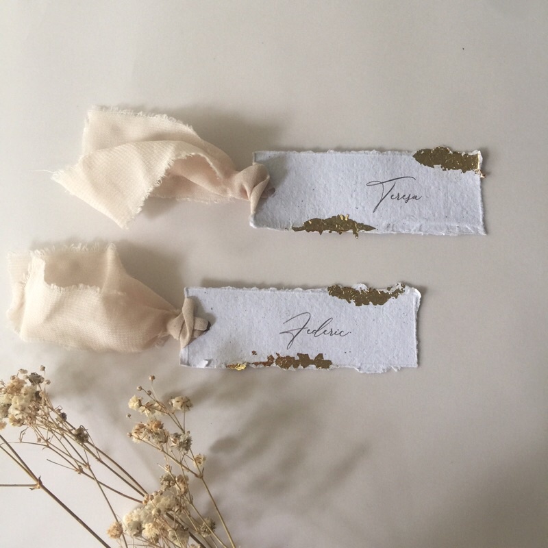 Jual ribbon name tag wedding stationary | Shopee Indonesia