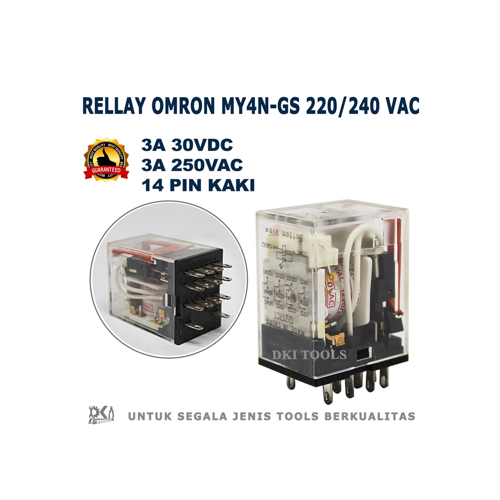 Jual OMRON Relay Rellay MY4N-GS 220/240VAC 3A 30VDC 250VAC 14 Pin Kaki | Shopee Indonesia