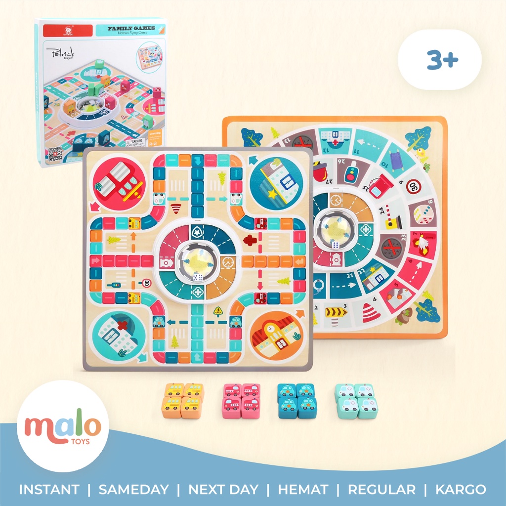 Jual MALOTOYS - TopBright Motown Flying Chess Top Bright Board Game ...