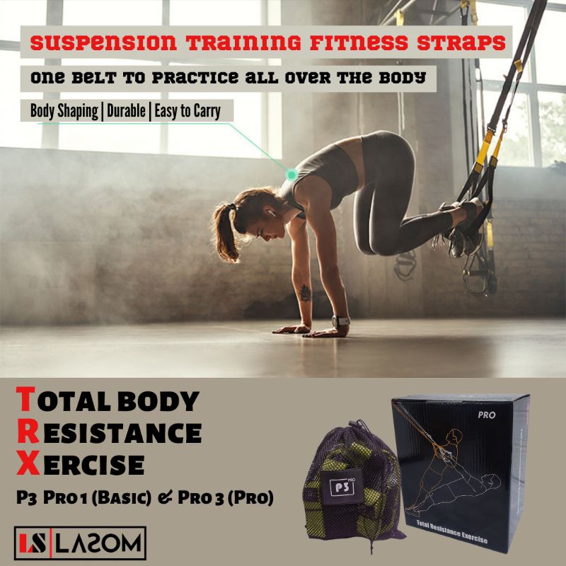 Jual Suspension Training Straps P3 TRX Tali Stretching Rope Tactical ...