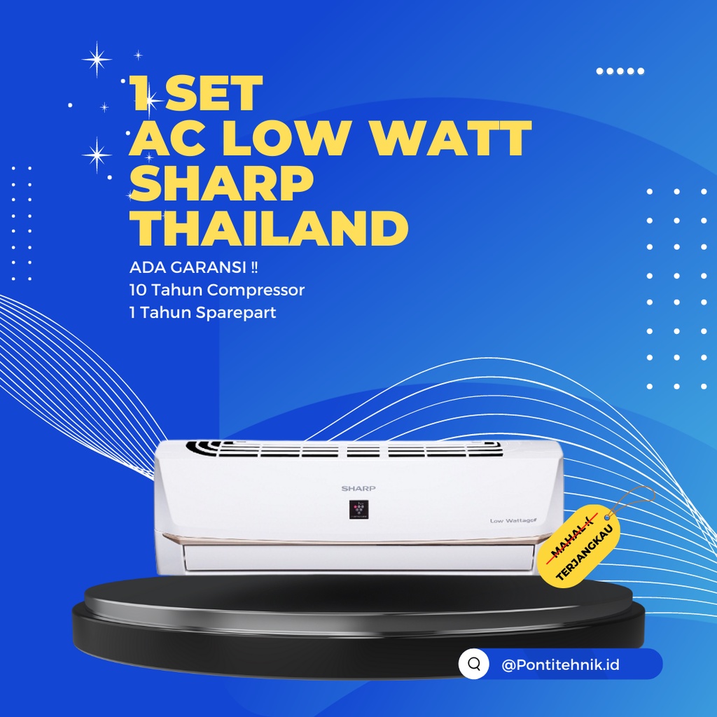 Jual AC SHARP LOW WATT THAILAND (AH AP5UHL-AH AP7UHL-AH AP9UHL ...