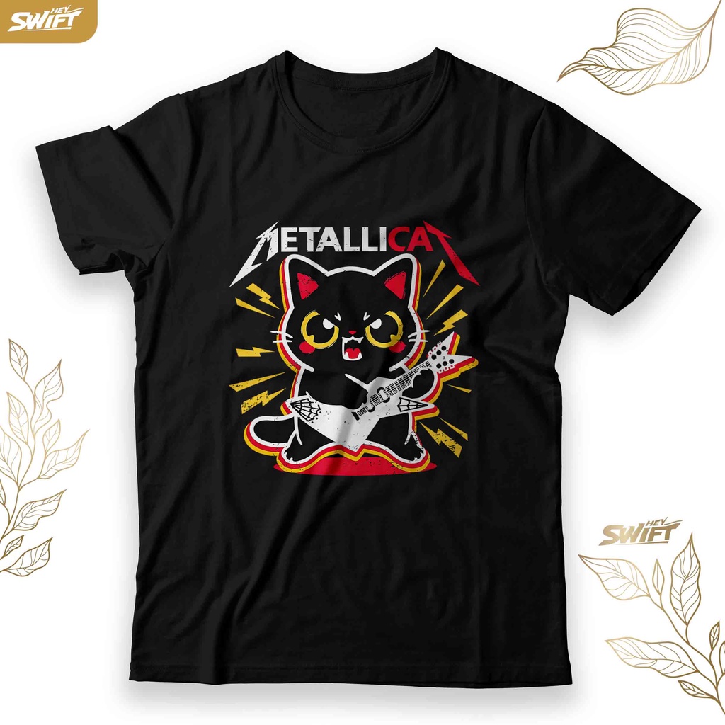 Jual KAOS Metallicat metallica cat kawaii cute music TSHIRT BAJU DISTRO ...