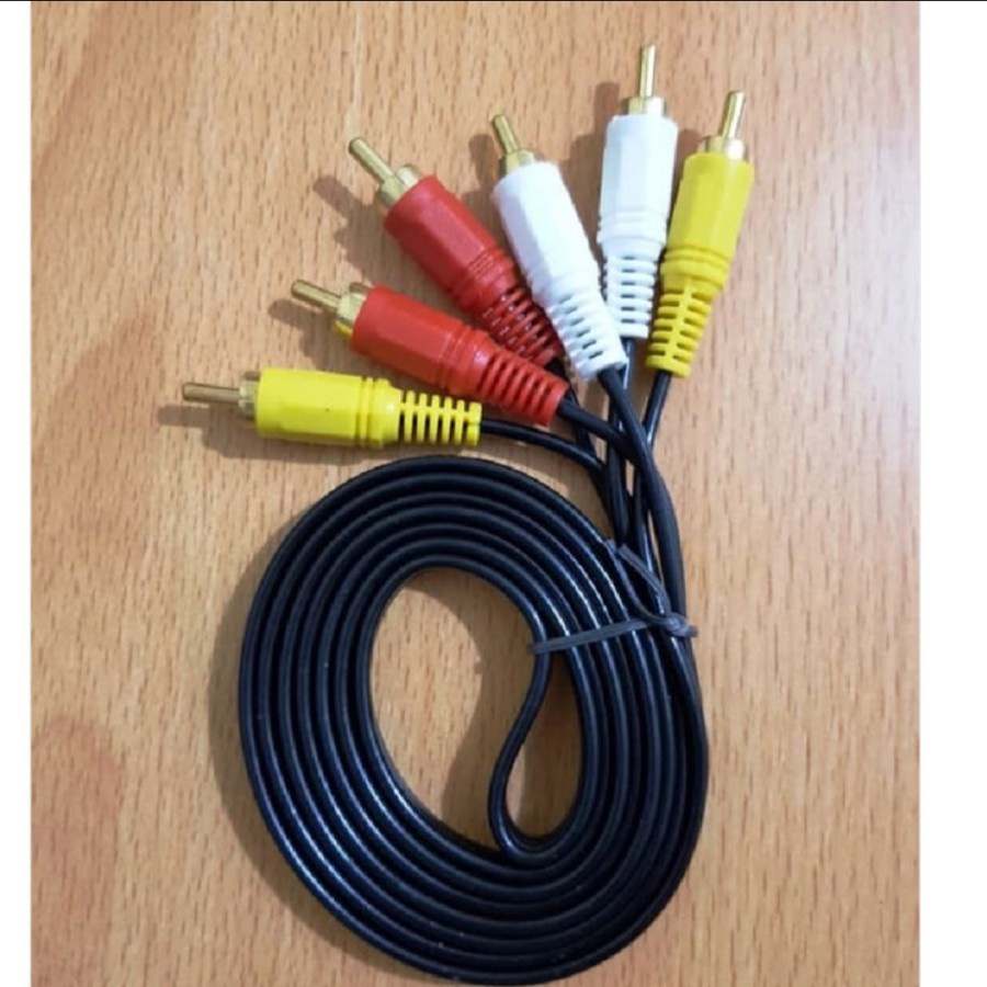 Jual KABEL RCA 3 to RCA 3 - 1.5 Meter / 3 Meter / KABEL MERAH PUTIH ...
