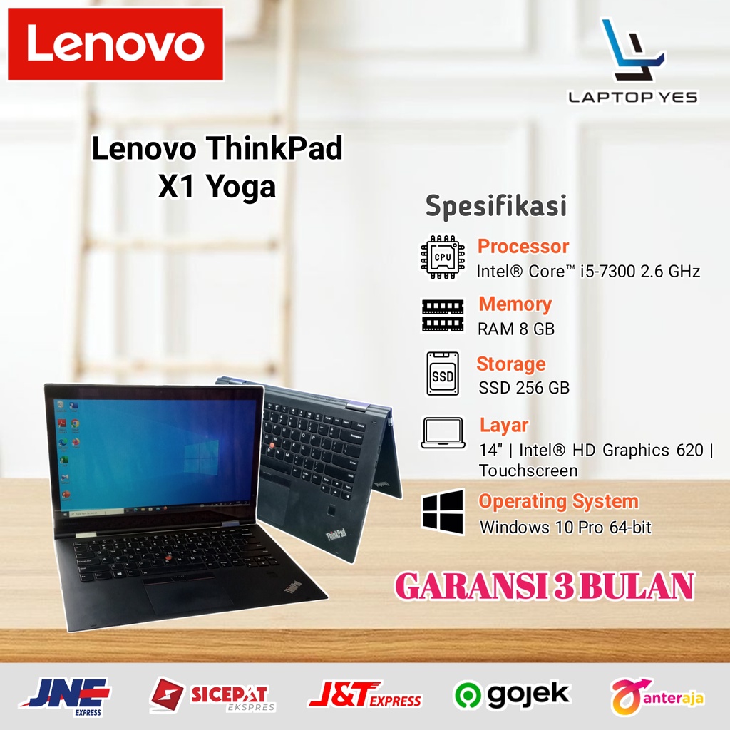 Jual Laptop Lenovo X1 Yoga Superslim Keren Core i5 Gen 7 SSD 256GB ...