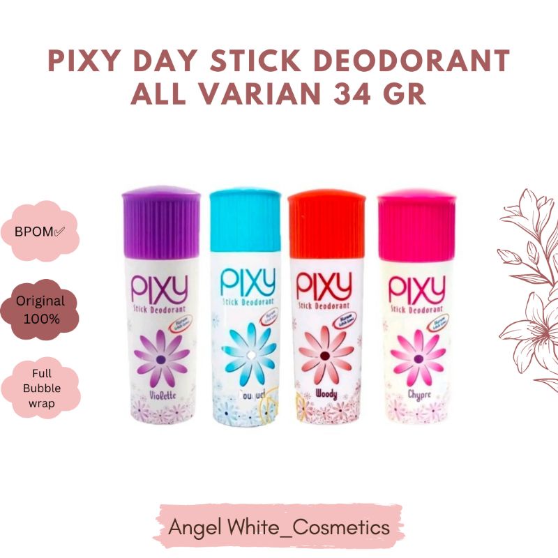 Jual ORIGINAL 100% PIXY DAY STICK DEODORANT ALL VARIAN 34GR | Shopee ...