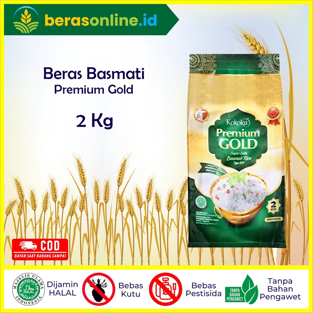 Jual Beras Online - Beras Basmati Gold 2KG Beras Impor | Cocok untuk ...