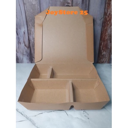 Jual Paper Lunch Box Sekat 4 Tebal Laminasi Luar & Dalam Kotak Makan ...