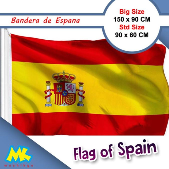 Jual [ COD ] Bendera Spanyol ukuran besar - Spain Flag | Shopee Indonesia