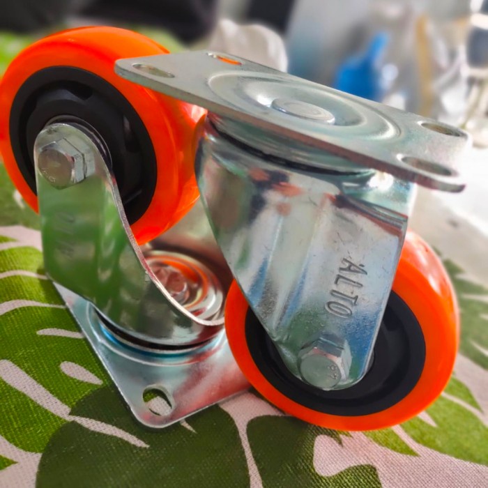 Jual Roda Roda Pu Heavy Duty Nylon Hidup Doubel Bering 3 Inch ( Beban ...