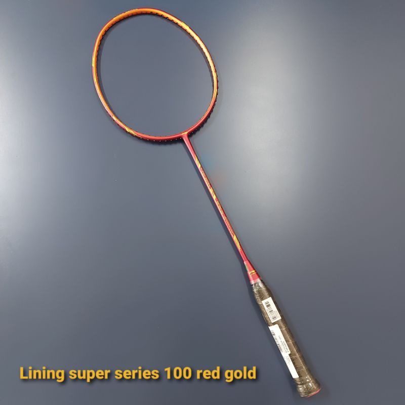 Jual RAKET BADMINTON LINING SUPER SERIES 100 RED GOLD ORIGINAL | Shopee ...